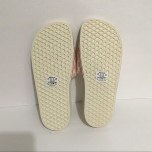 Vans | Shoes | Vans Womens Slide Sandals Pink White Checkered | Poshmark